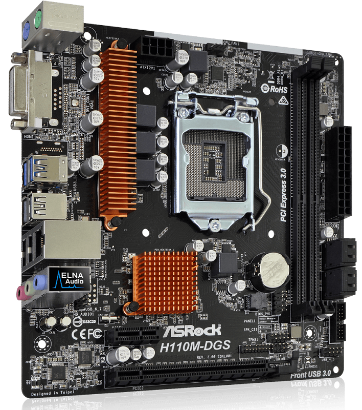 დედა პლატა ASRock H110M-DGS R3.0